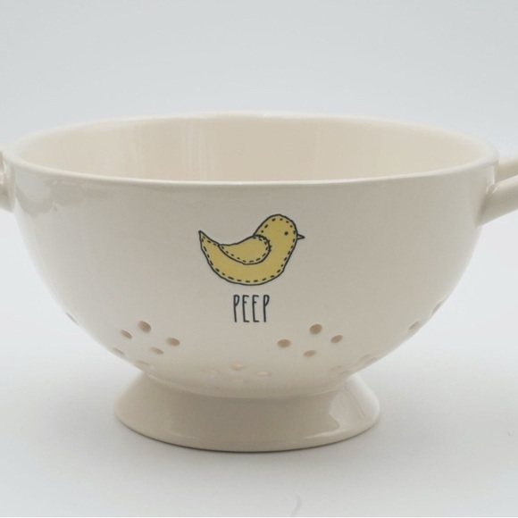 Rae Dunn | Kitchen | Rae Dunn White Peep Colander With Yellow Bird ...